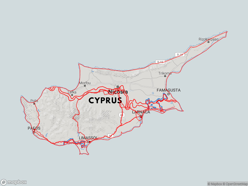 Cyprus Road Map - Travegeo by ShareMap