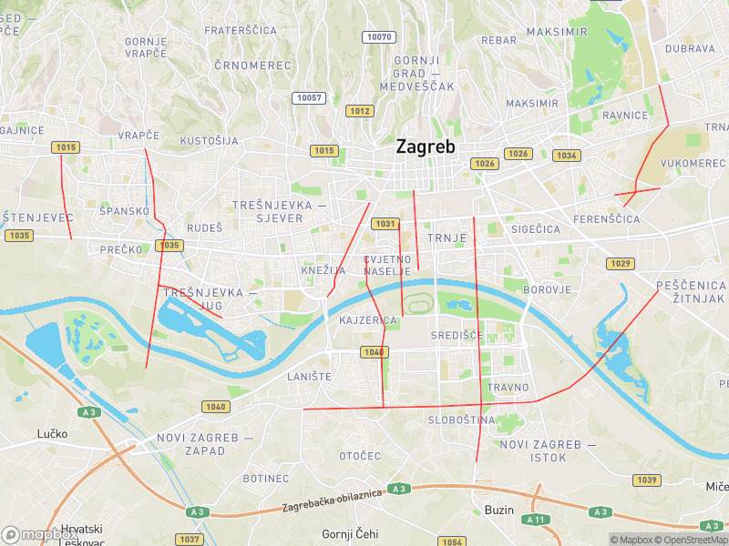 Zagreb promet plan - Travegeo by ShareMap