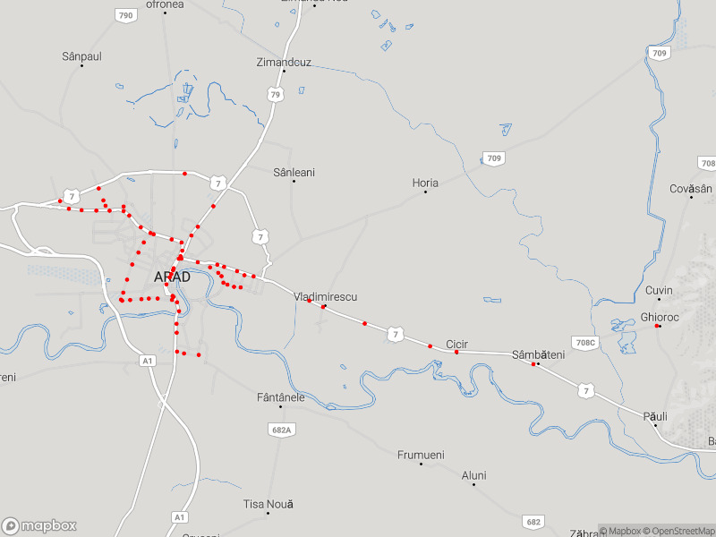 Arad Tram Map - Travegeo by ShareMap
