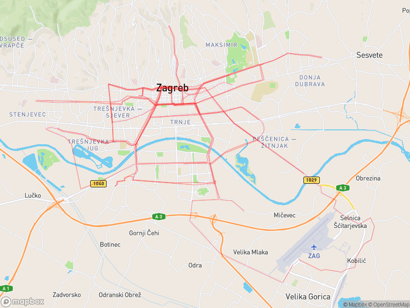 zagreb new tram map - Travegeo by ShareMap
