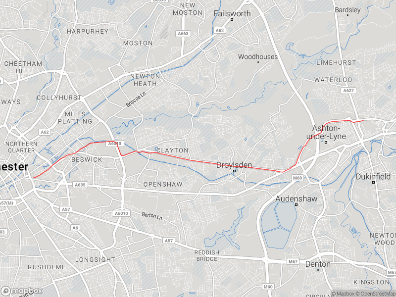 East Manchester Line Manchester Metrolink - Travegeo by ShareMap