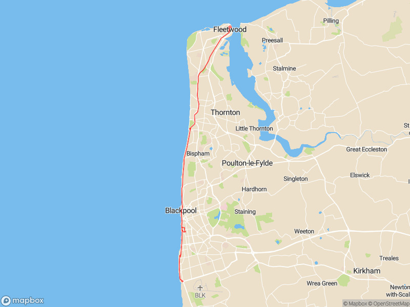 Blackpool tramway - Travegeo by ShareMap