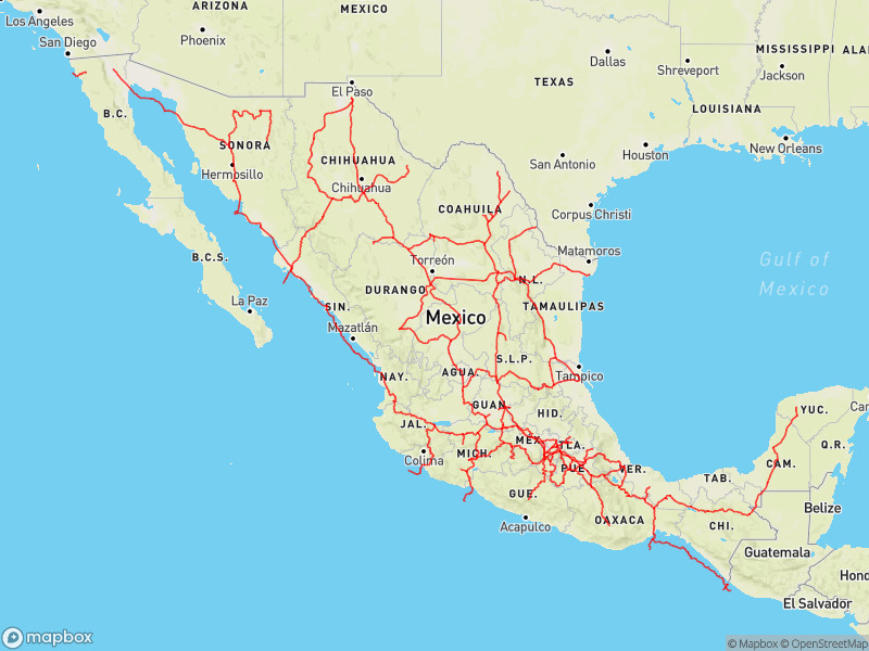 Railways=Railways in Mexico - Travegeo by ShareMap