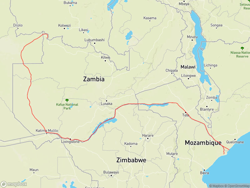 zambezi river world map