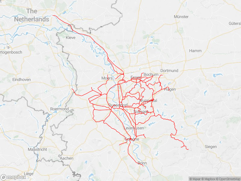 Eisenbahnnetzplanung NRW - Travegeo by ShareMap