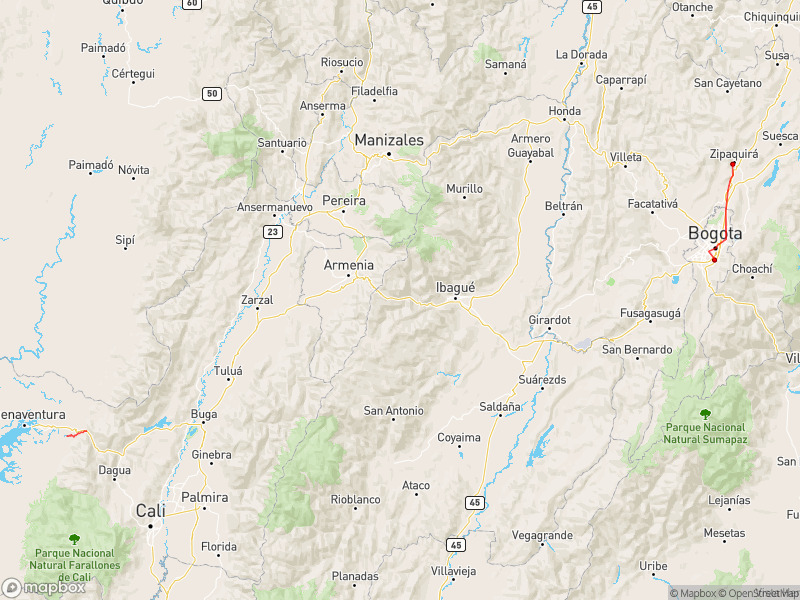 Railways in Colombia - Travegeo by ShareMap