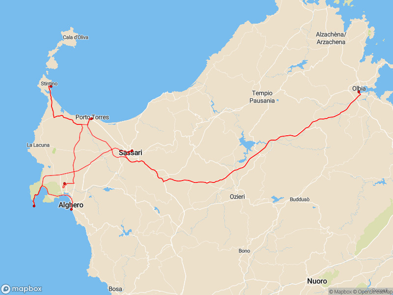 Travel from Alghero to Capo Caccia Lighthouse - Travegeo by ShareMap