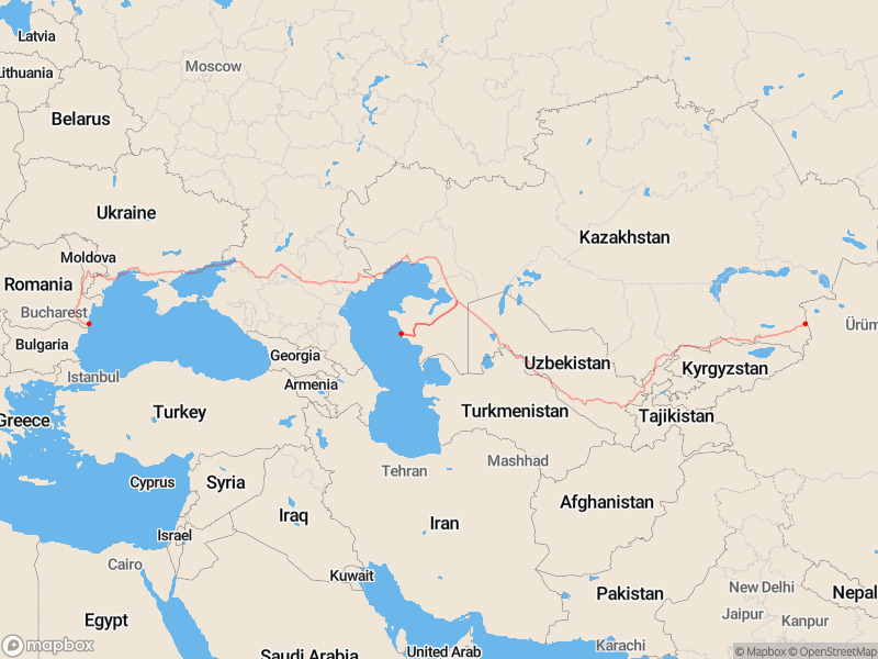 Travel from Altynkol railway station to Constanta - Travegeo by ShareMap