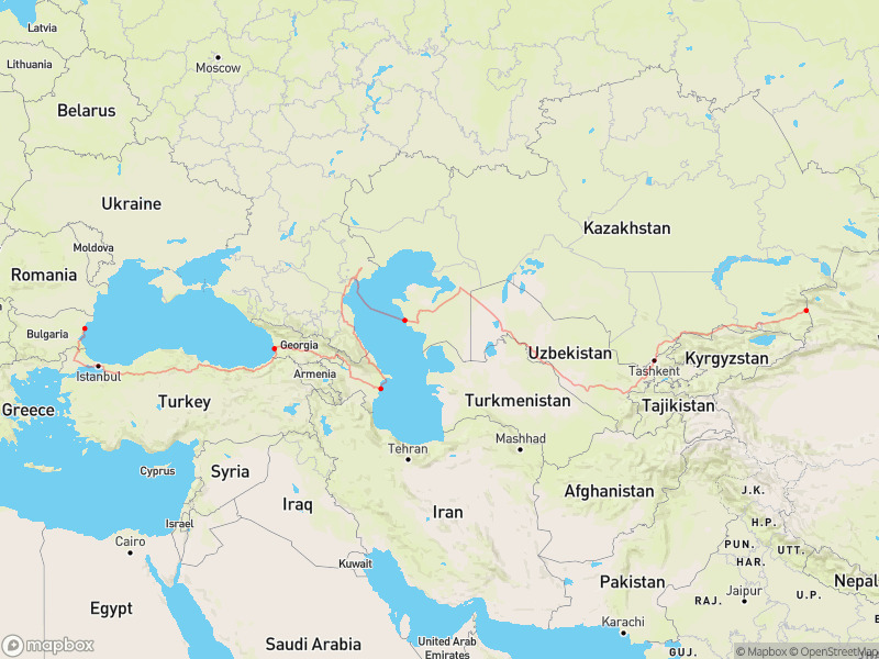 Travel from Altynkol railway station to Constanta - Travegeo by ShareMap