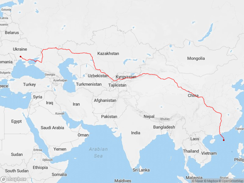Travel from Hong Kong to Moscow - Travegeo by ShareMap